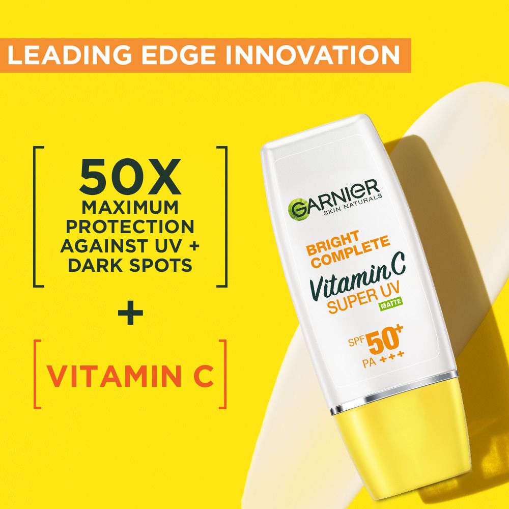 Buy Garnier Bright Complete Vitamin C Super UV Matte Sunscreen SPF50 ...