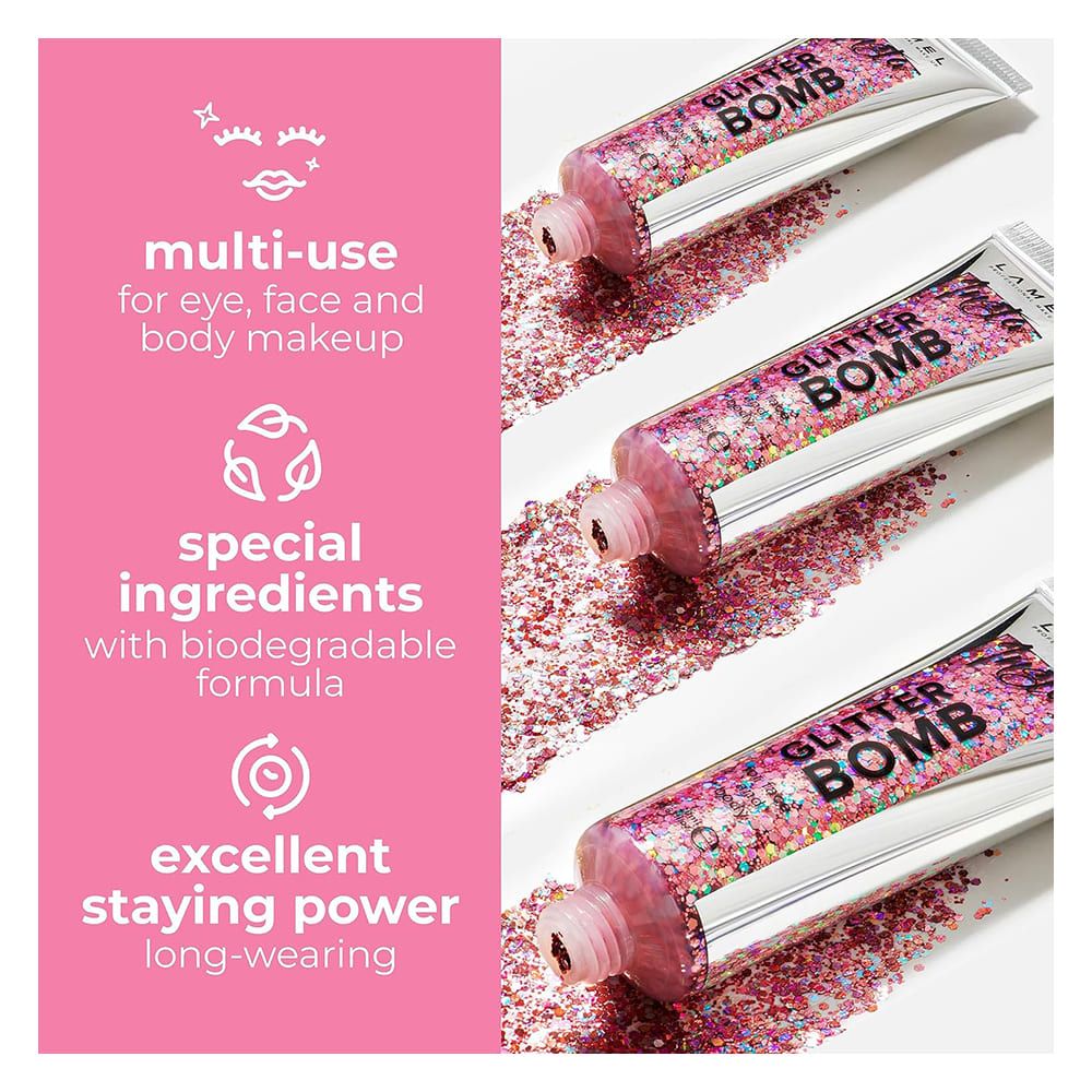Purchase LAMEL Liquid Glitter For Face and Body INSTA Glitter Bomb ...