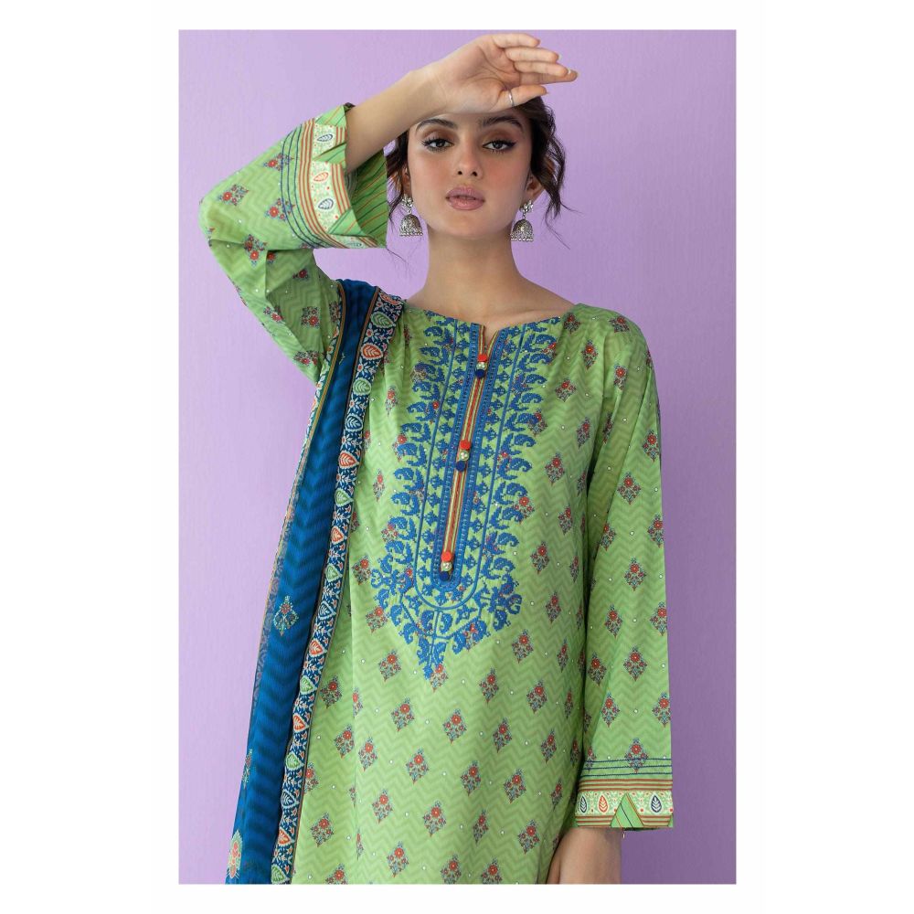 Purchase Orient Unstitched 2 Piece Embroidered Lawn Shirt And Bimber ...