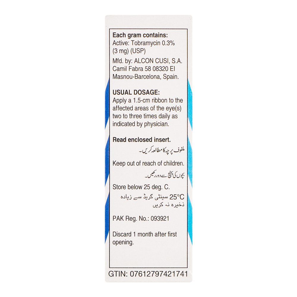 Purchase Novartis Pharmaceuticals Tobrex Ointment, 3.5g Online at Best ...