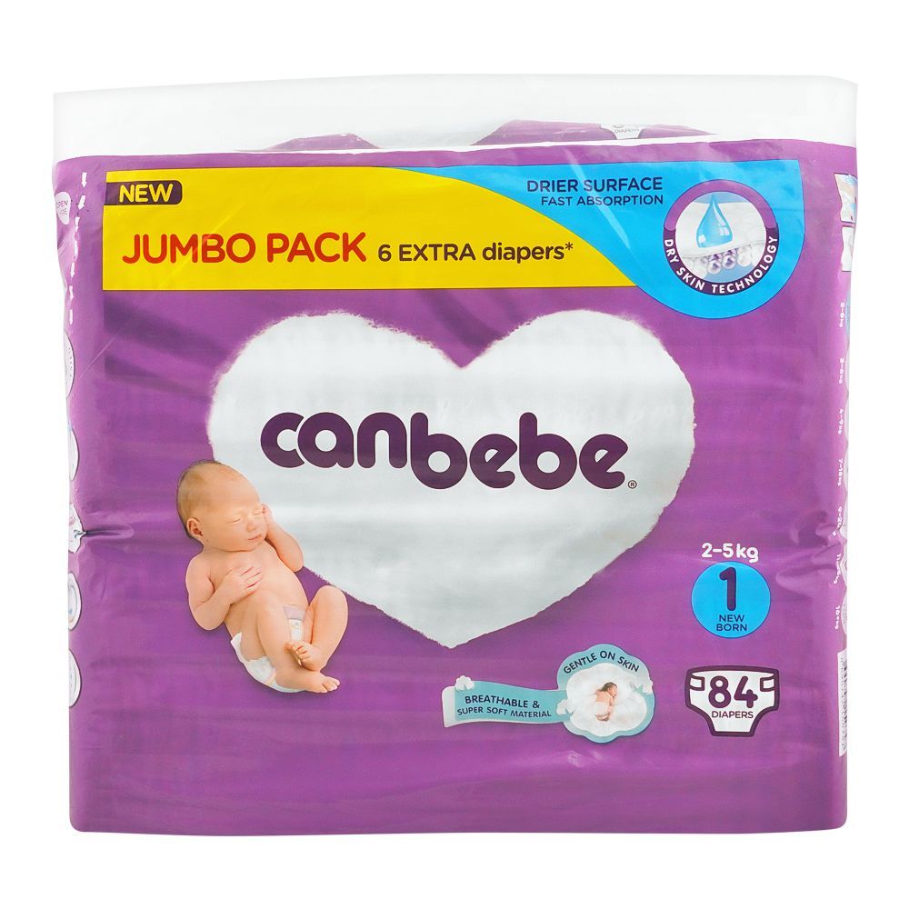 Buy Canbebe Jumbo New Born No. 1 2-5 KG 84-Pack Online at Special Price ...