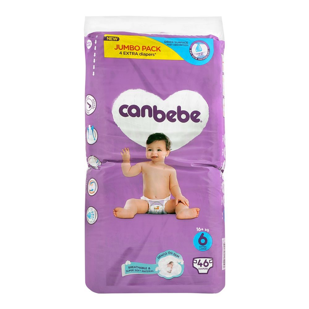 Buy Canbebe Comfort Drt No. 6 , Jumbo Extra Large, 16+ KG, 46-Pack ...