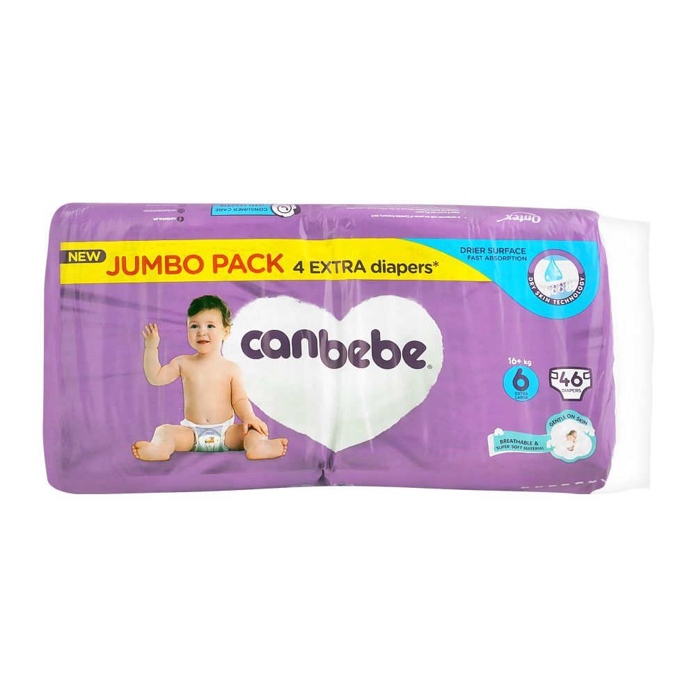 Buy Canbebe Comfort Drt No. 6 , Jumbo Extra Large, 16+ KG, 46-Pack ...