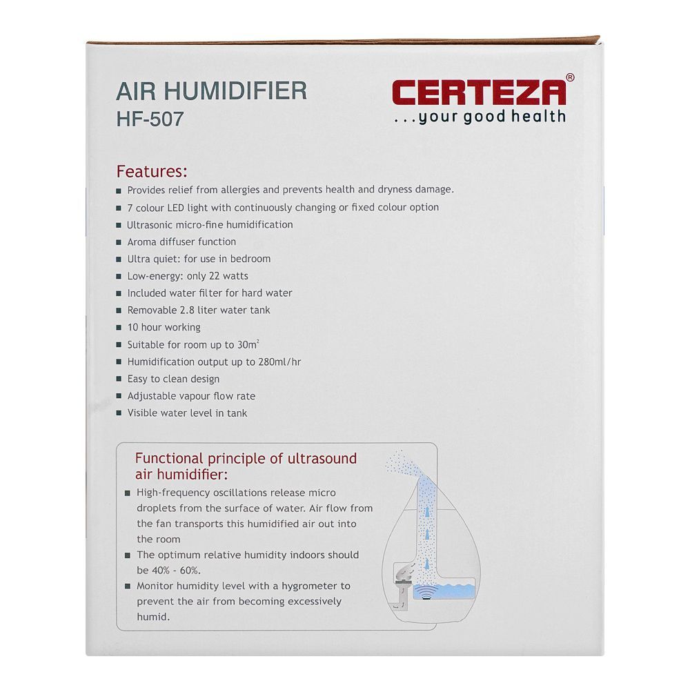 Buy Certeza Air Humidifier, HF-507 Online at Best Price in Pakistan ...
