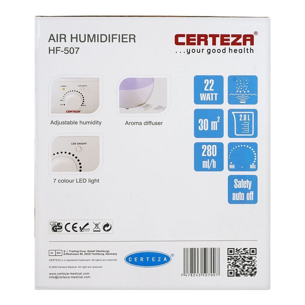 Buy Certeza Air Humidifier, HF-507 Online at Best Price in Pakistan ...