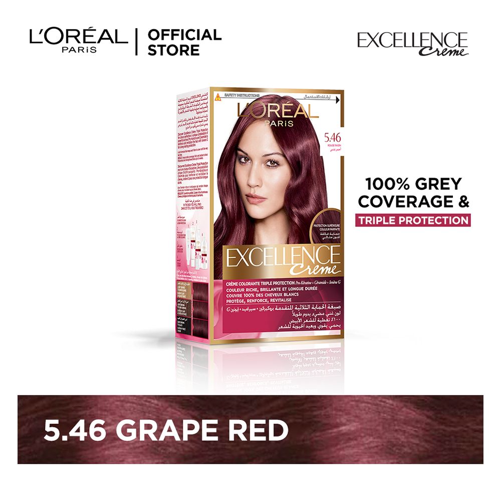 Order L'Oreal Paris Excellence Hair Color Grape Red 5.46 Online at Best ...