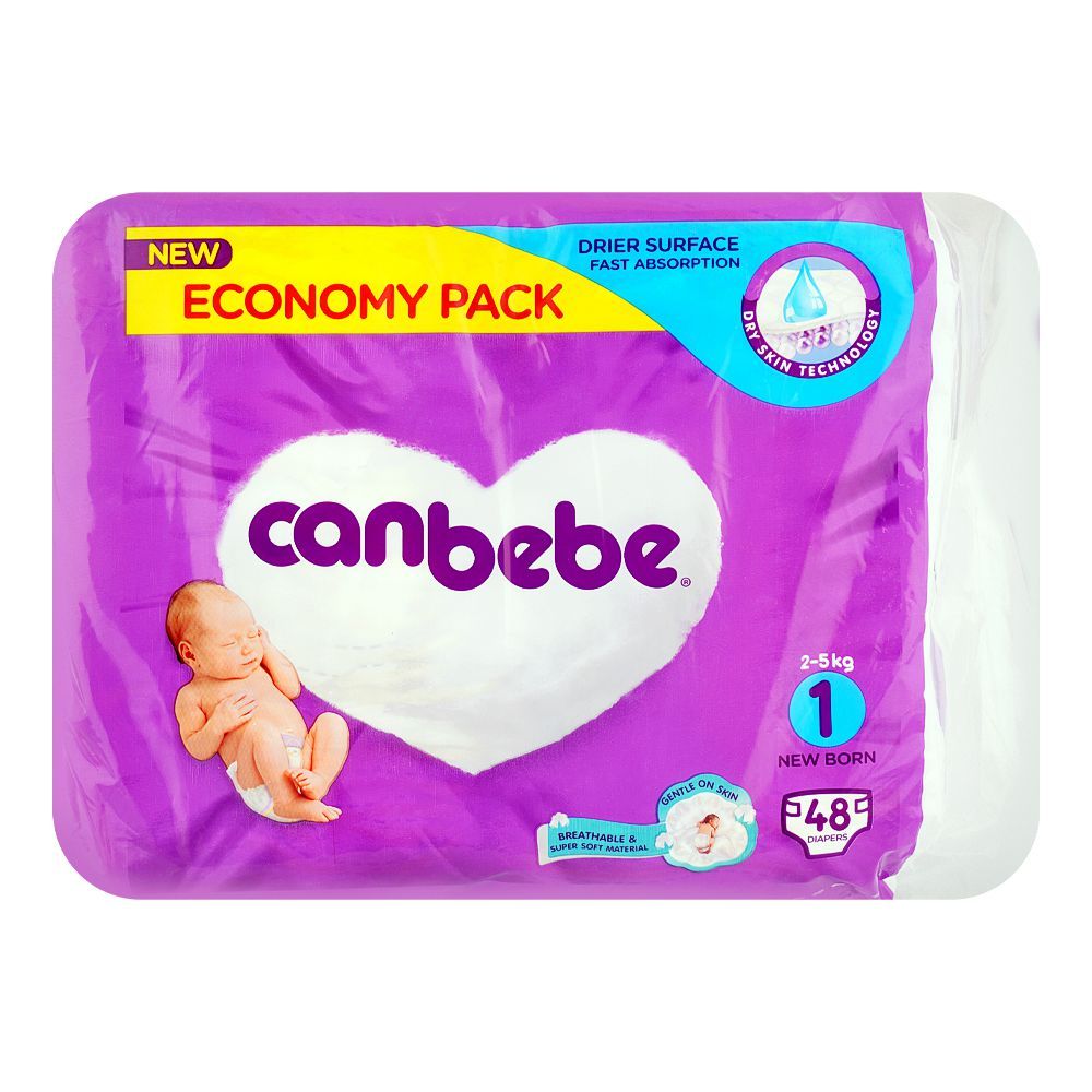 Purchase Canbebe Comfort Dry New Born No. 01, 2-5 KG, 48-Pack Online at ...
