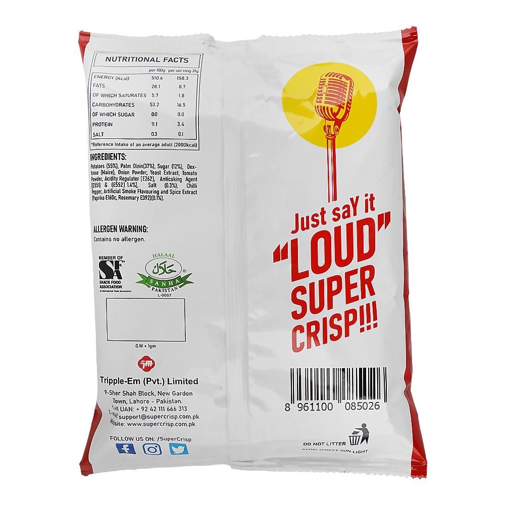 Order Super Crisp BBQ Crinkled Potato Chips, 33g Online at Best Price ...