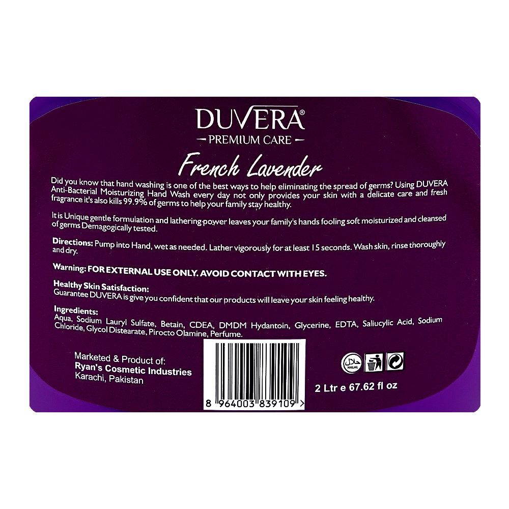 Buy Duvera French Lavender Hand Wash 2Ltr Online at Best Price in ...