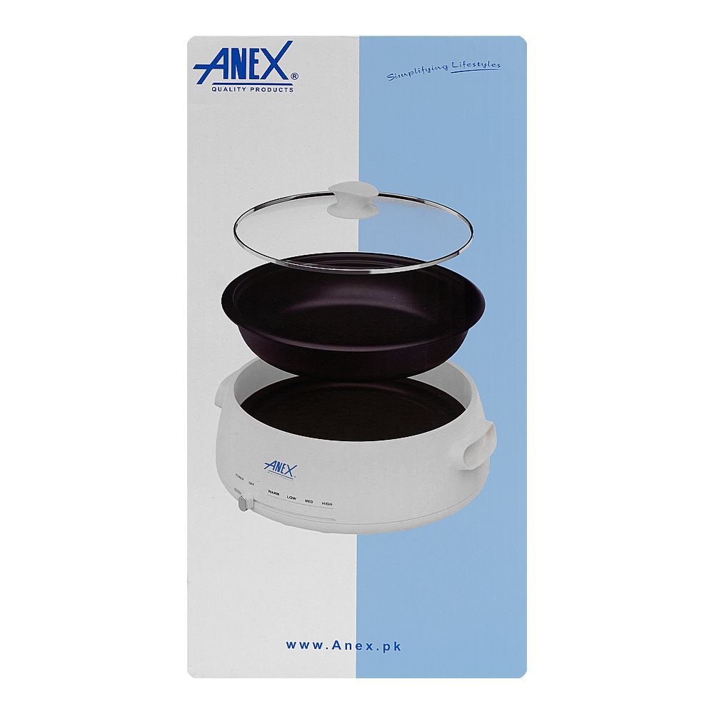 Anex Deluxe Multi Cooker, 1350W, 220-240V, 4 Liters, Black, AG-2022