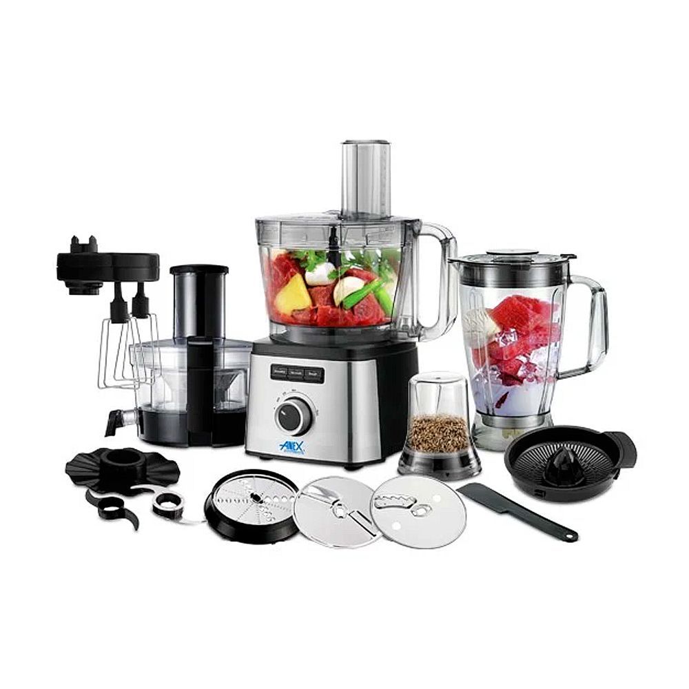 Anex Deluxe Kitchen Robot, 1200W, 220-240V, 1.8 Liter Jar + 3.5 Liters ...
