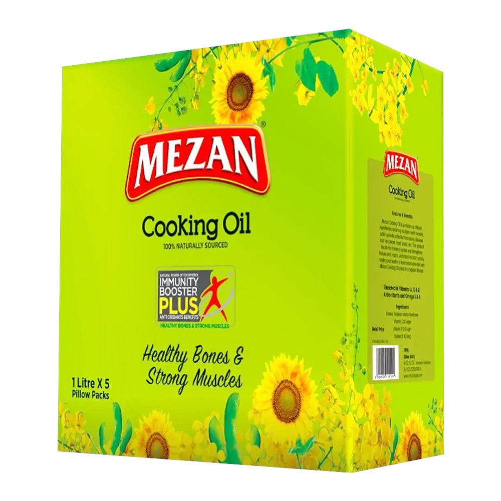 Order Mezan Cooking Oil, 1 Liter Each, 5-Pack Online at Special Price ...