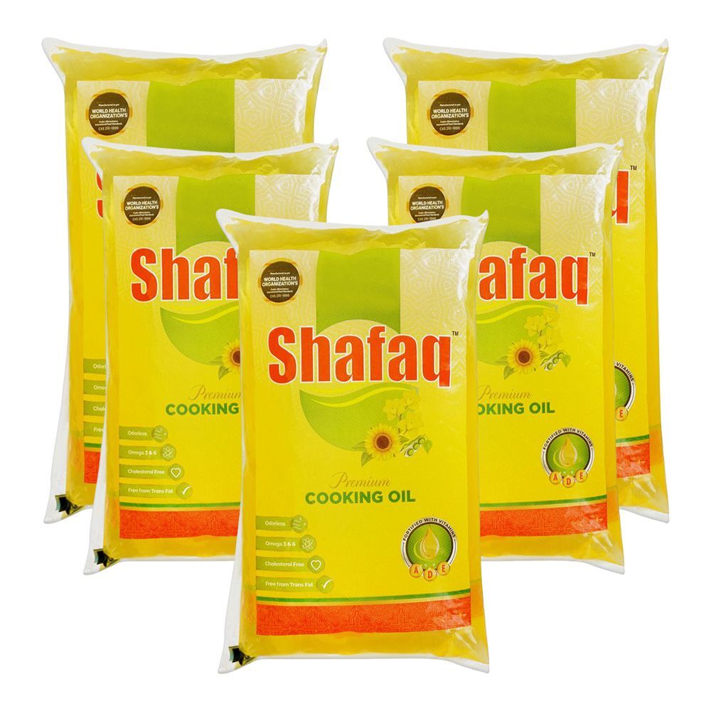 Buy Shafaq Cooking Oil, 1 Liter Each, 5-Pack Online at Special Price in ...