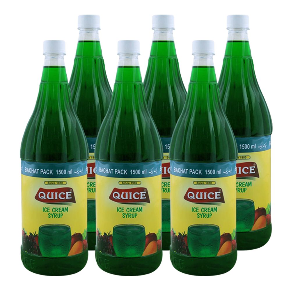 Quice Ice Cream Drink (Sharbat) Syrup, 1500ml Each, 6-Pack