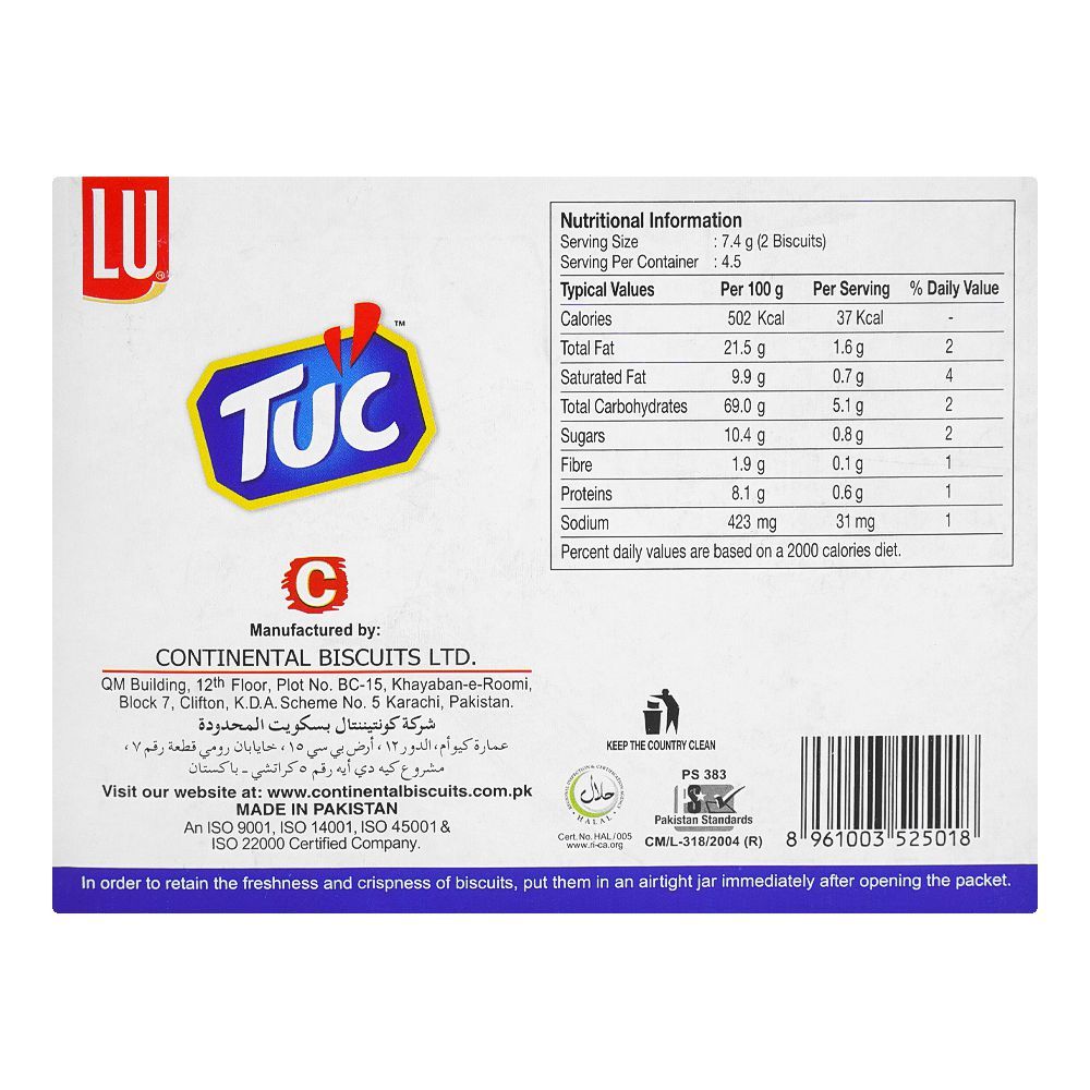 LU Tuc Half Roll Biscuit, Box