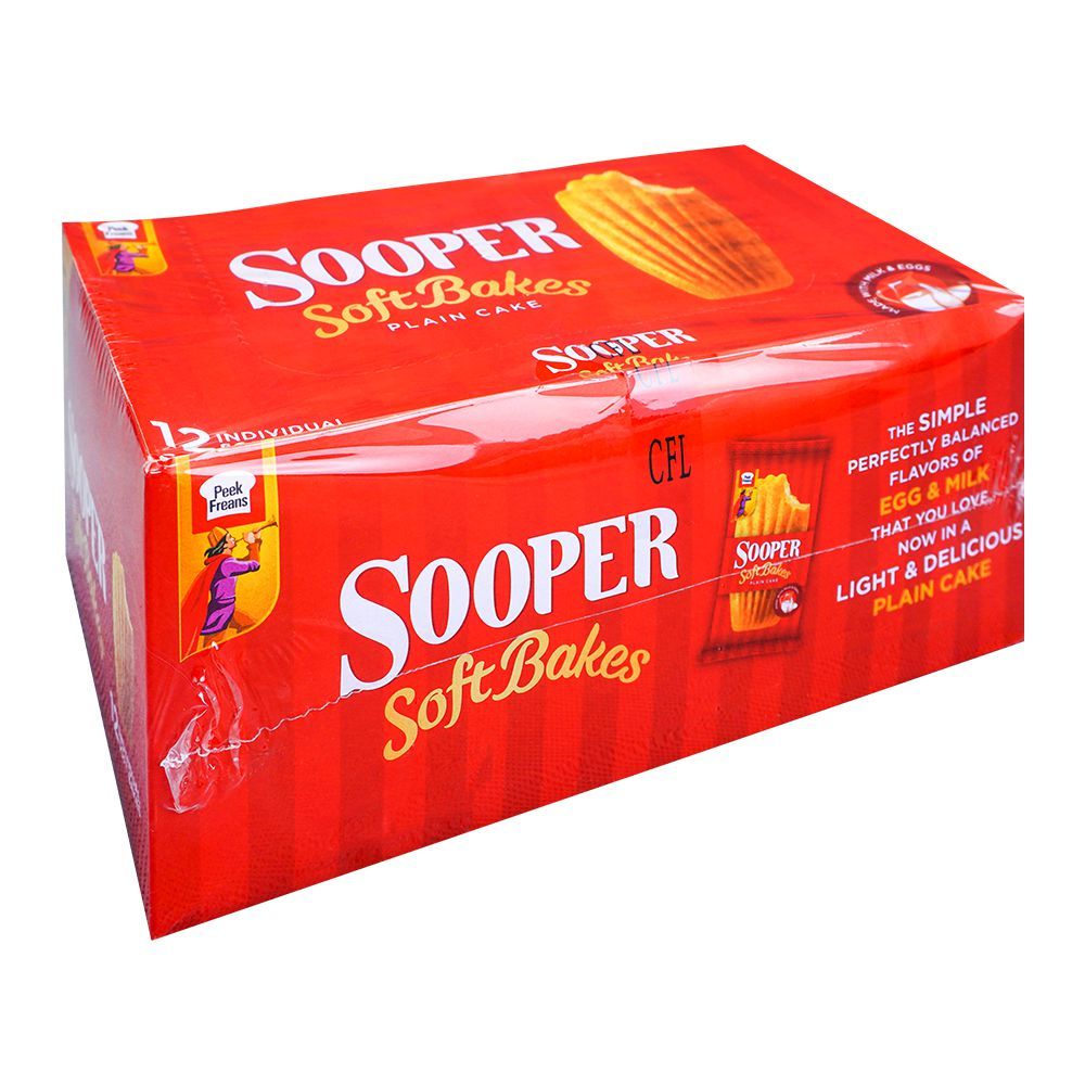 Peek Freans Sooper Soft Bakes Plain Cake, 12-Pack