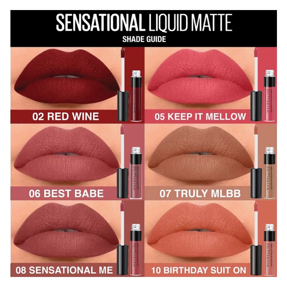 Buy Maybelline New York Color Sensational Liquid Matte Lipstick, 01 To ...