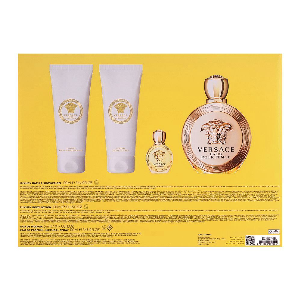 Order Versace Eros Pour Femme Perfume Set For Women, EDP 100ml + EDT ...