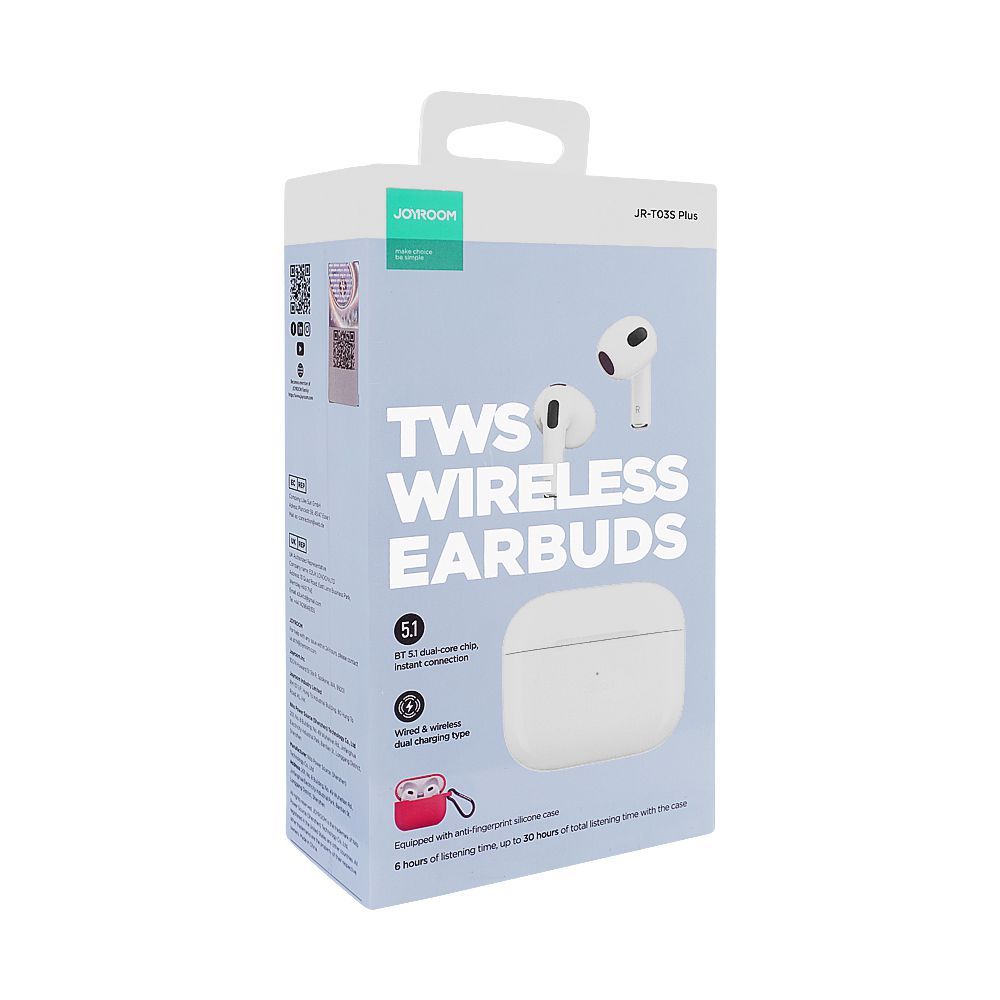 Purchase Joyroom TWS Wireless Earphone, White, JR-T03S Plus Online at ...