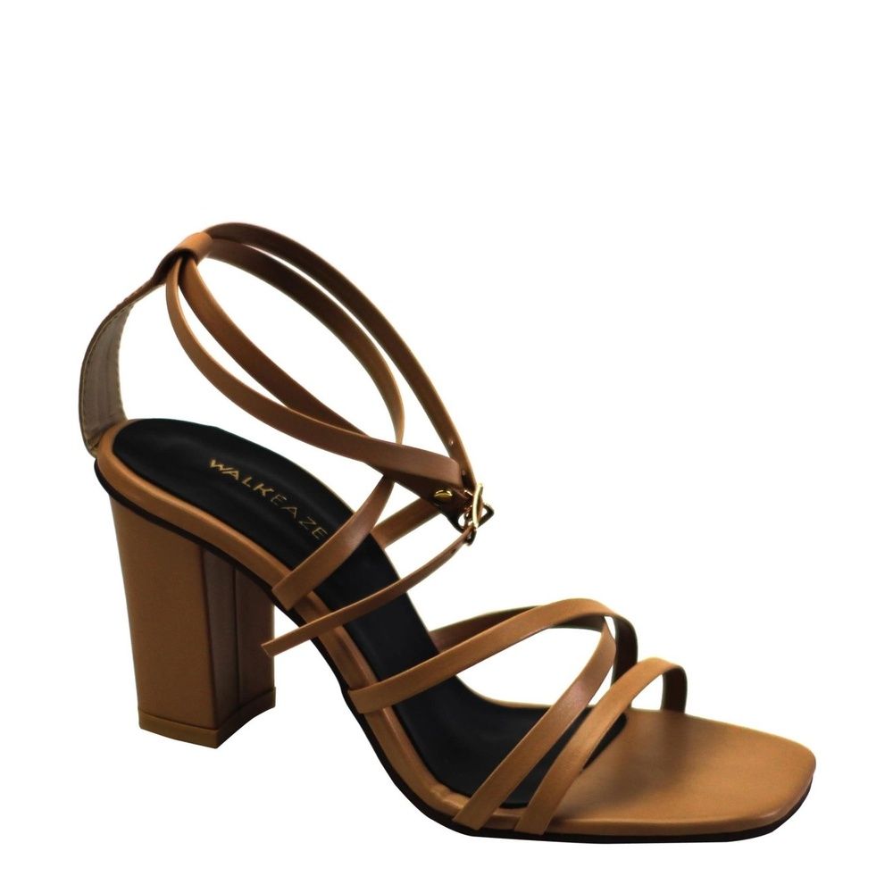 Walkeaze Women Formal Block Heel, Mustard, 62447S