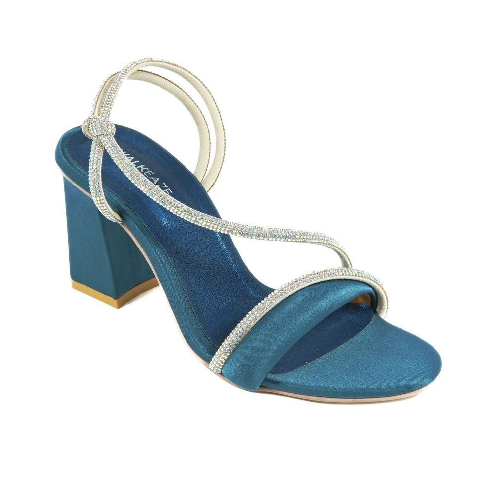 Walkeaze Women Formal Block Heel, Aqua, 62772S