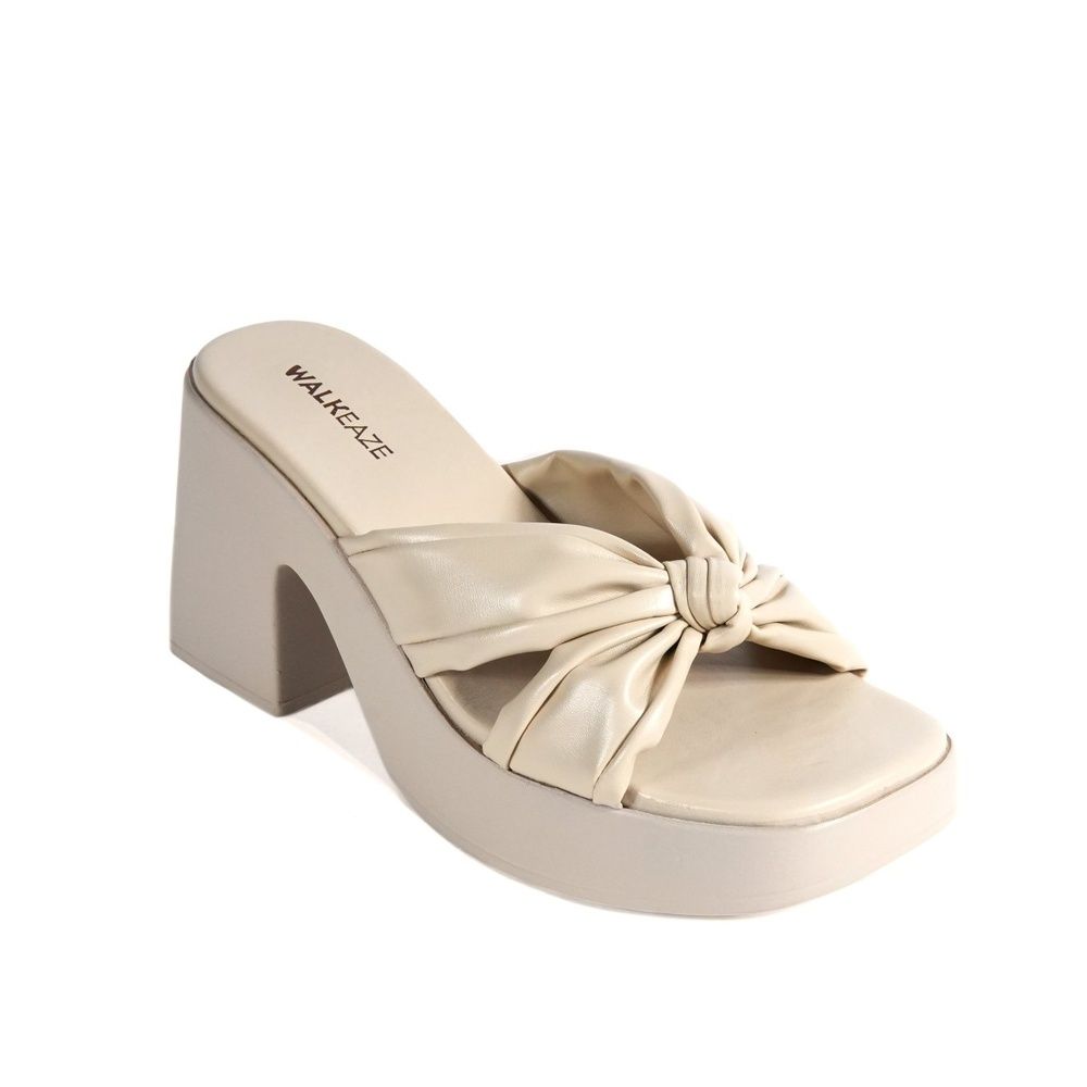 Walkeaze Women Formal Block Heel, Fawn, 62815S