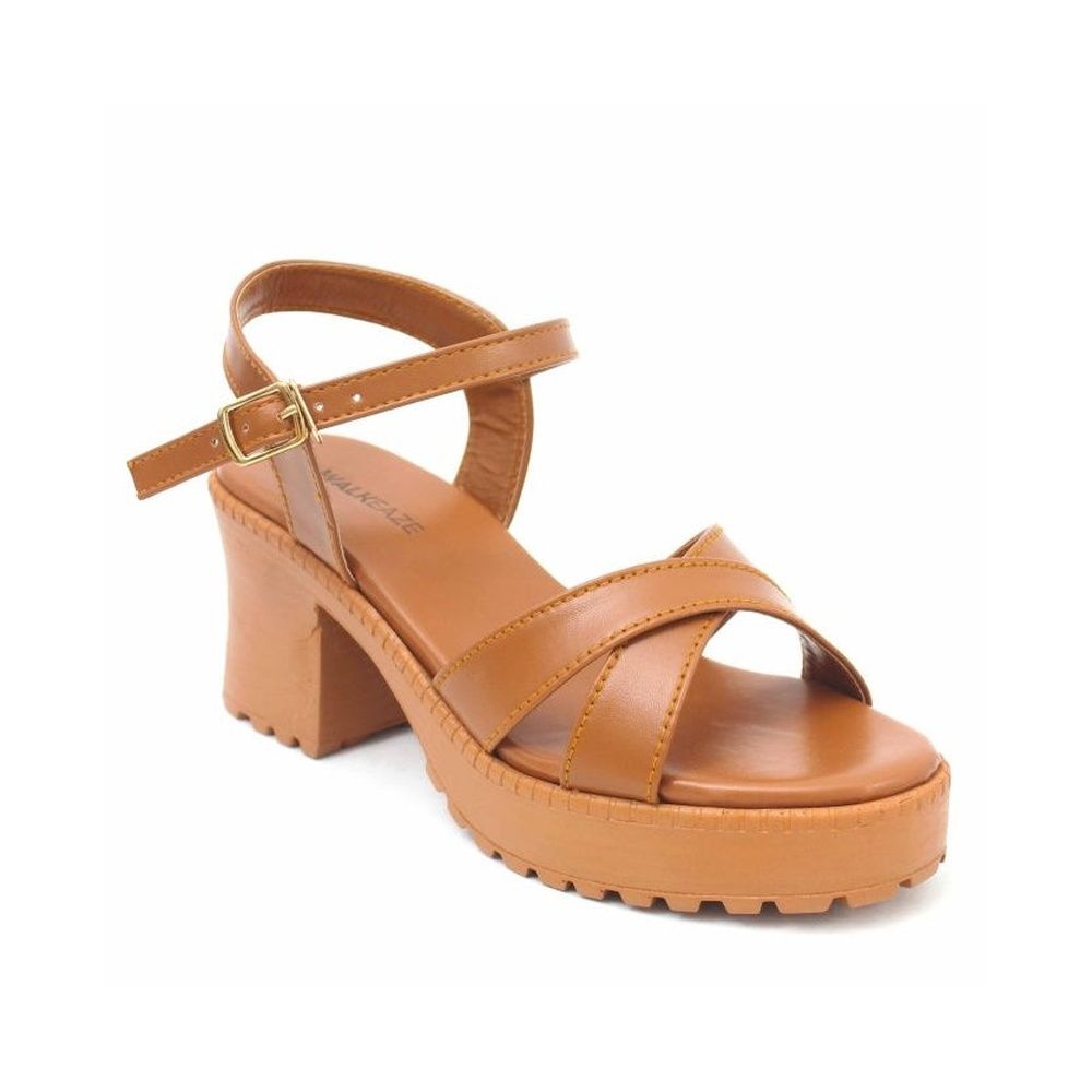 Walkeaze Women Formal Block Heel, Mustard, 62862S