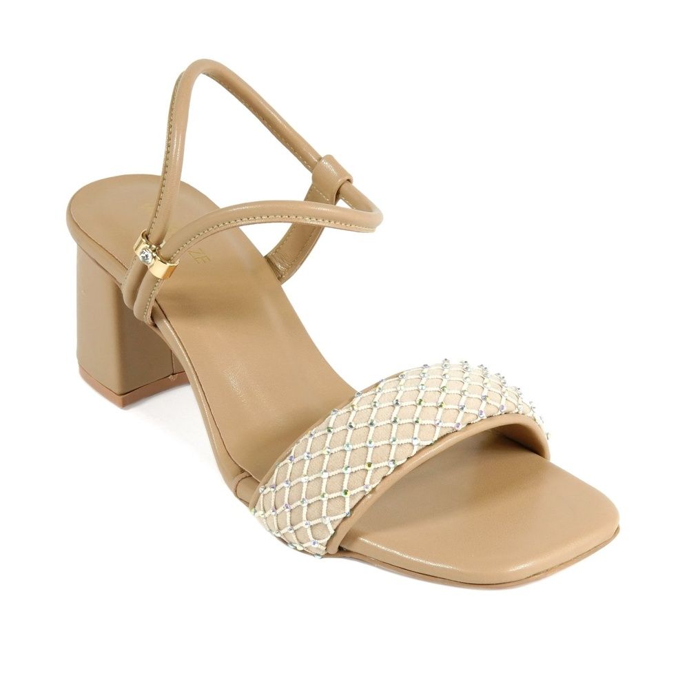 Walkeaze Women Formal Block Heel, Fawn, 62911S