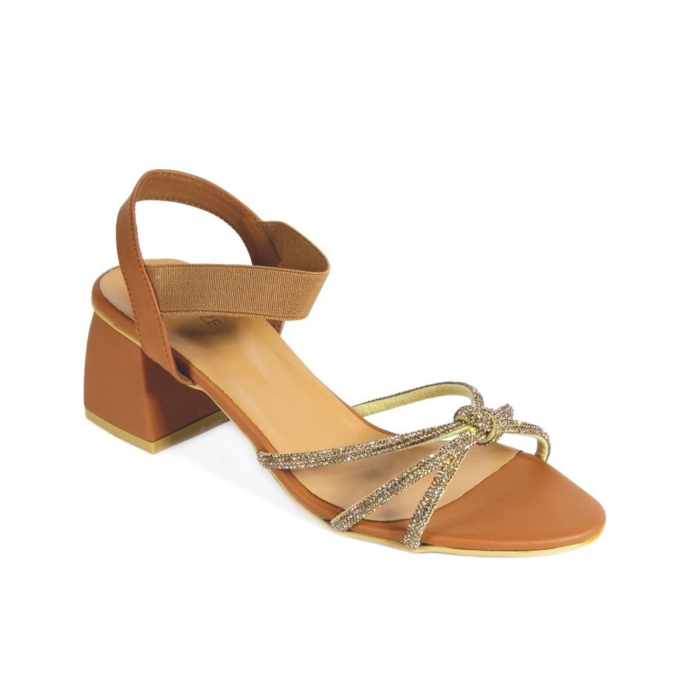 Walkeaze Women Formal Block Heel, Mustard, 74891S