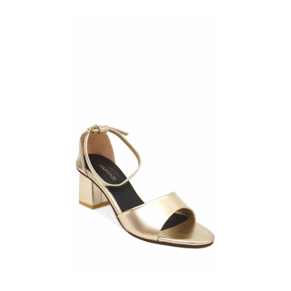 Walkeaze Women Formal Block Heel, Golden, 74992S