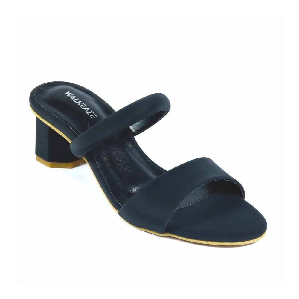 Walkeaze Women Formal Block Heel, Black, 75067S
