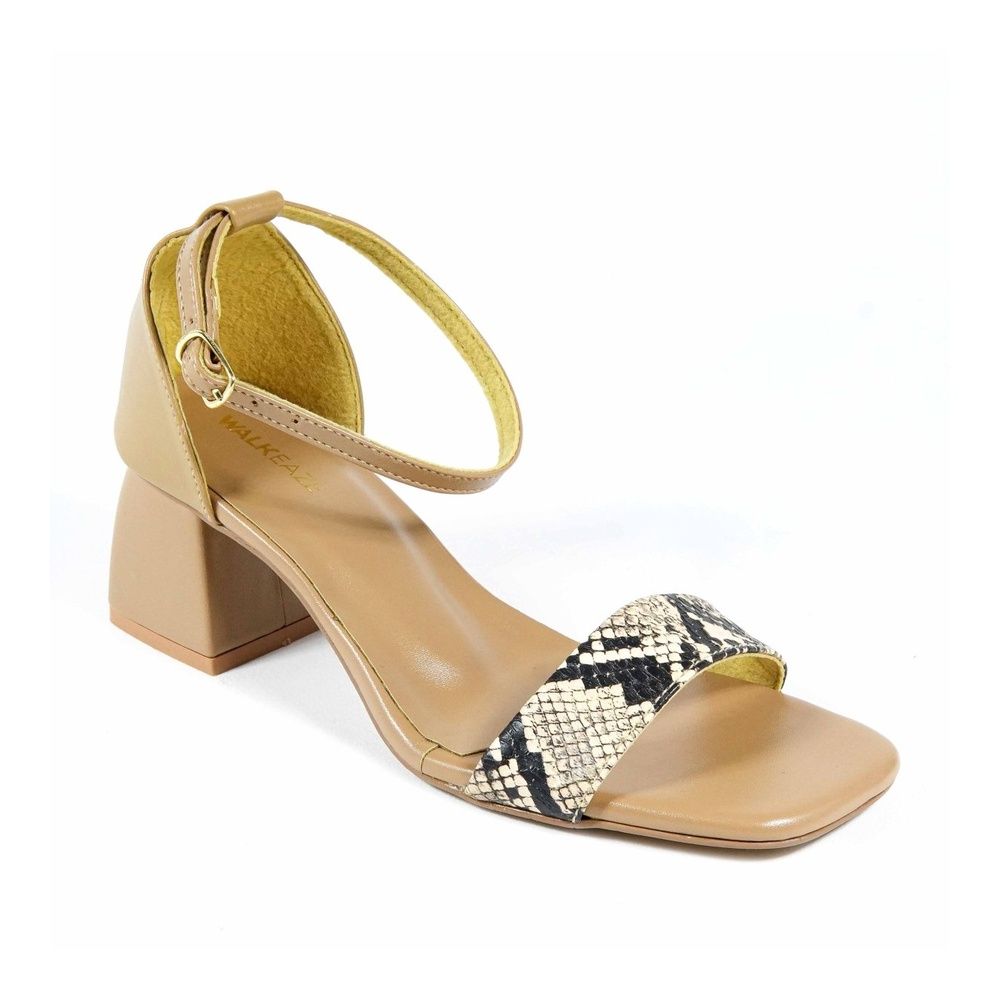 Walkeaze Women Formal Block Heel, Fawn, 75080S