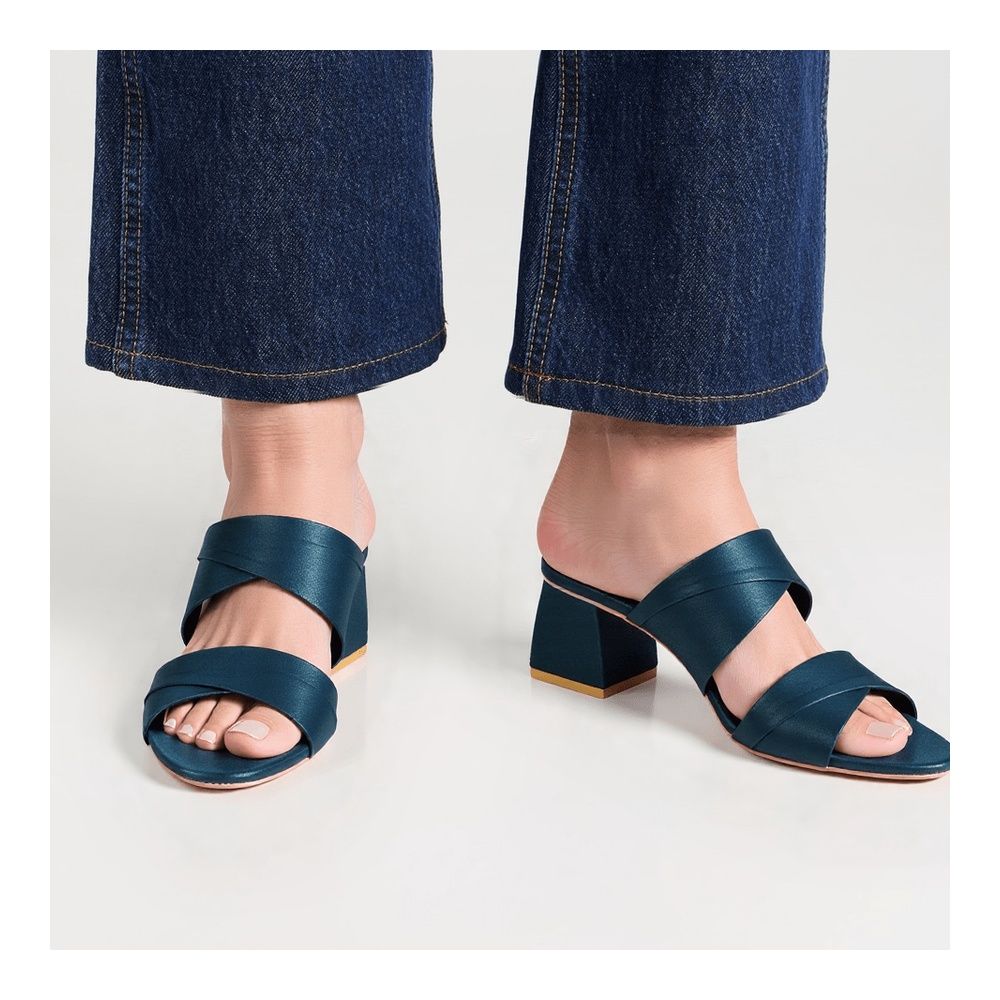 Walkeaze Women Formal Block Heel, Aqua, 75155S