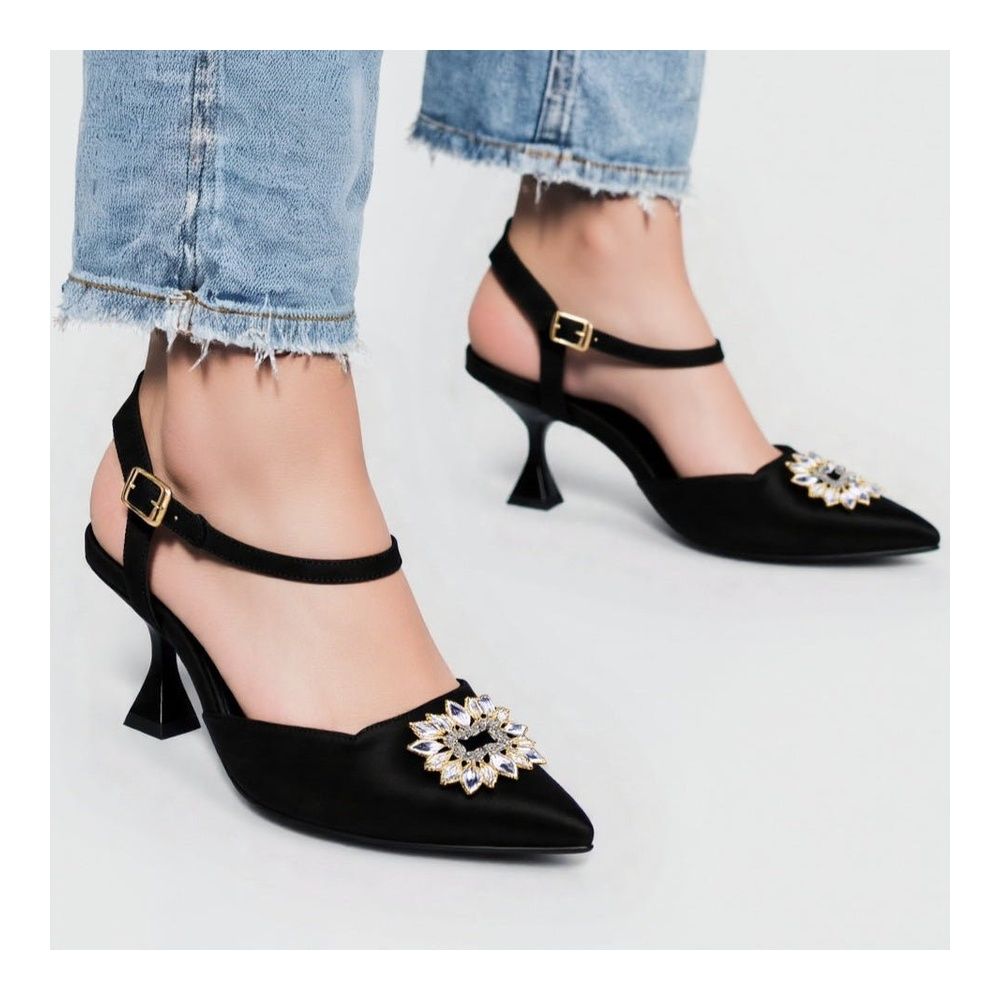 Walkeaze Women Formal Court Shoes, Black, 62555S