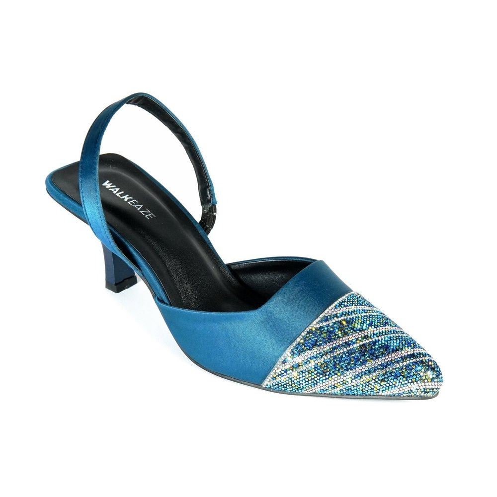 Walkeaze Women Formal Slingback, Aqua, 62850S