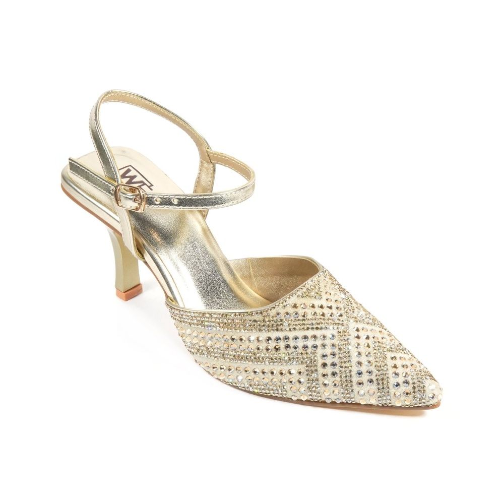 Walkeaze Women Formal Slingback, Golden, 63018S