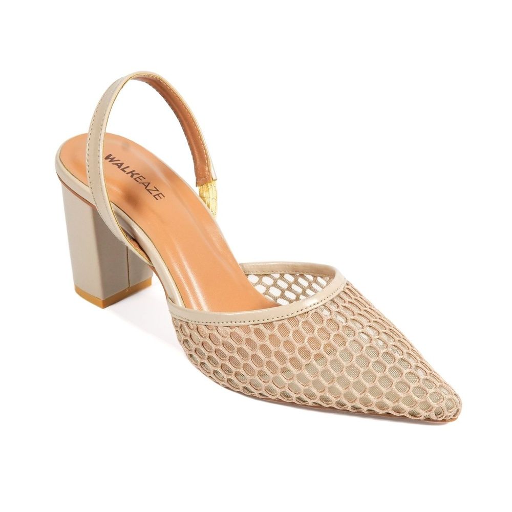Walkeaze Women Formal Court Shoes, Fawn, 63027S