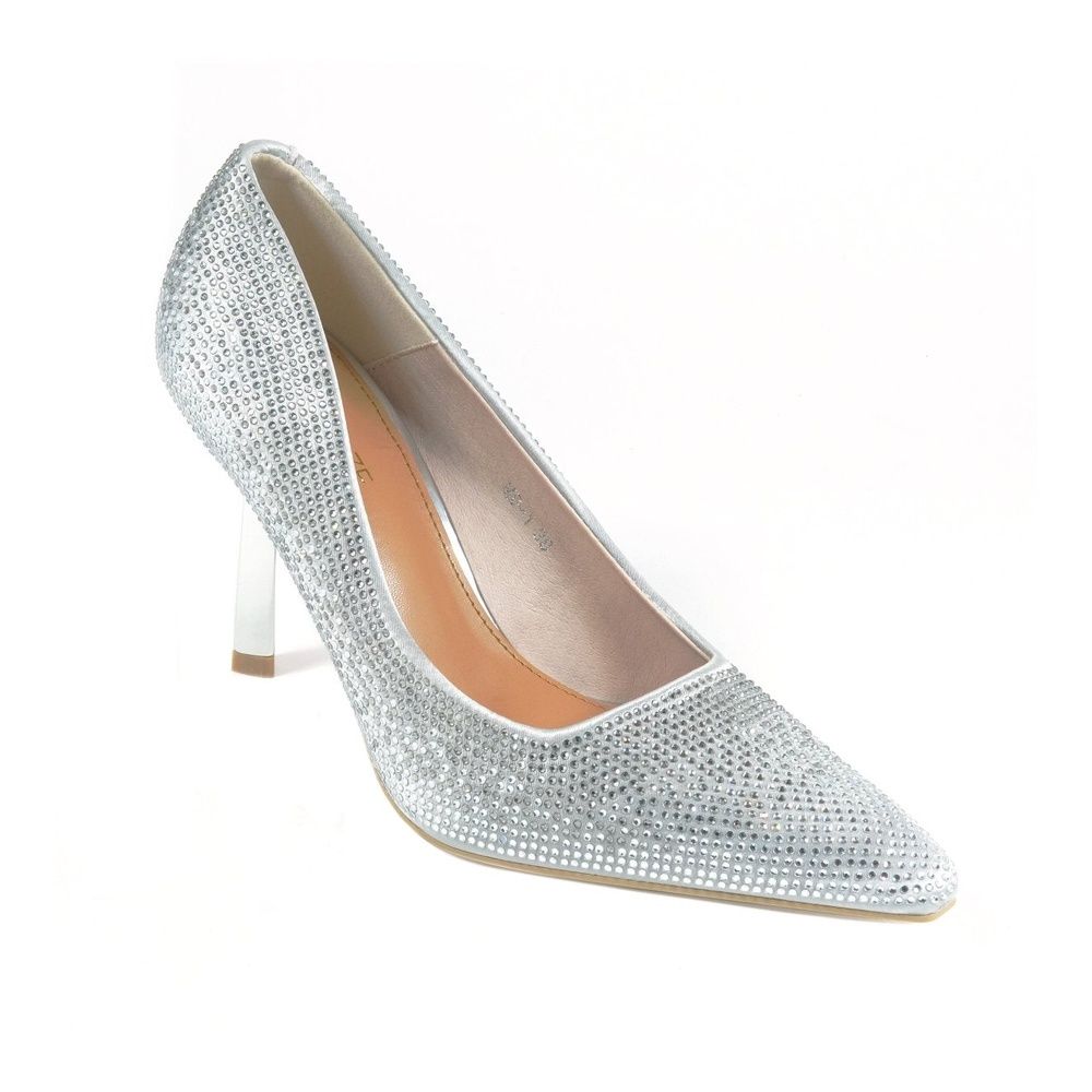 Walkeaze Imported Formal Court Shoes, Silver, 98346S