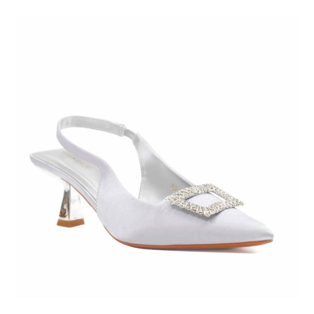 Walkeaze Women Formal Slingback, Silver, 98366S
