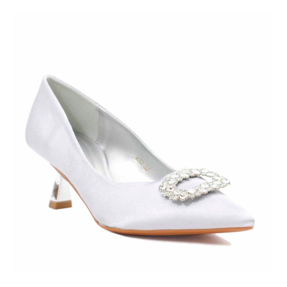 Walkeaze Imported Formal Court Shoes, Silver, 98376S