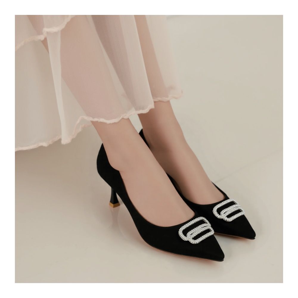 Walkeaze Imported Formal Court Shoes, Black, 98411S