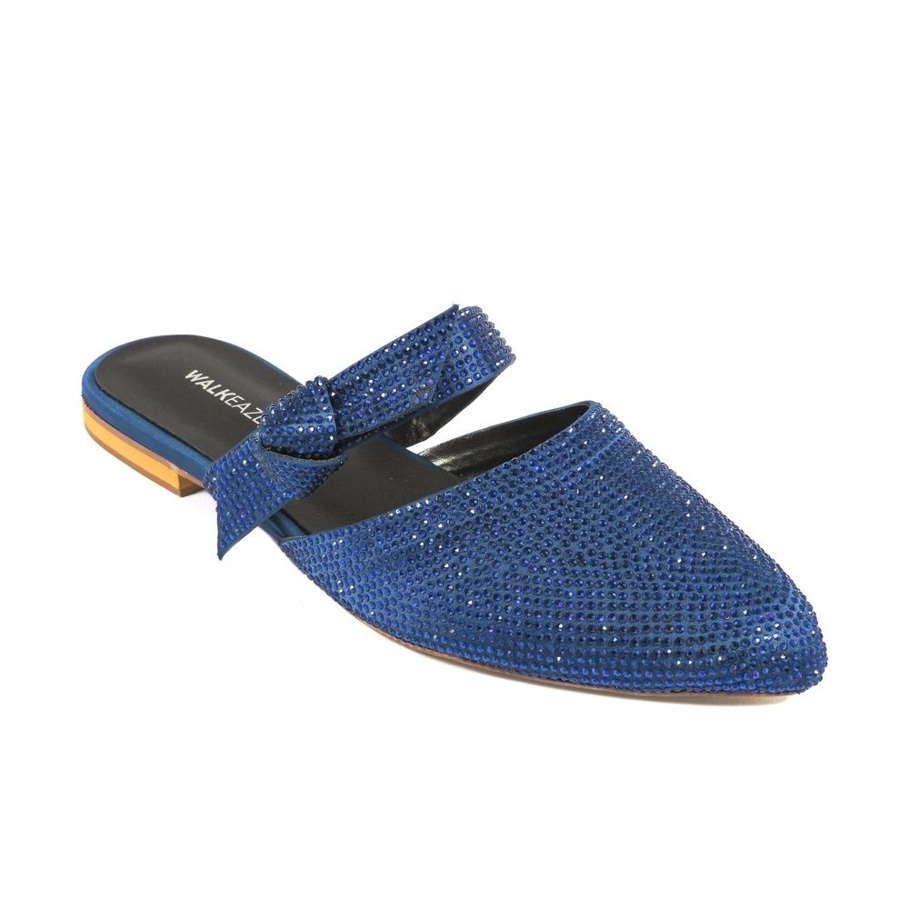 Walkeaze Women Formal Mules, Navy Blue, 40185S