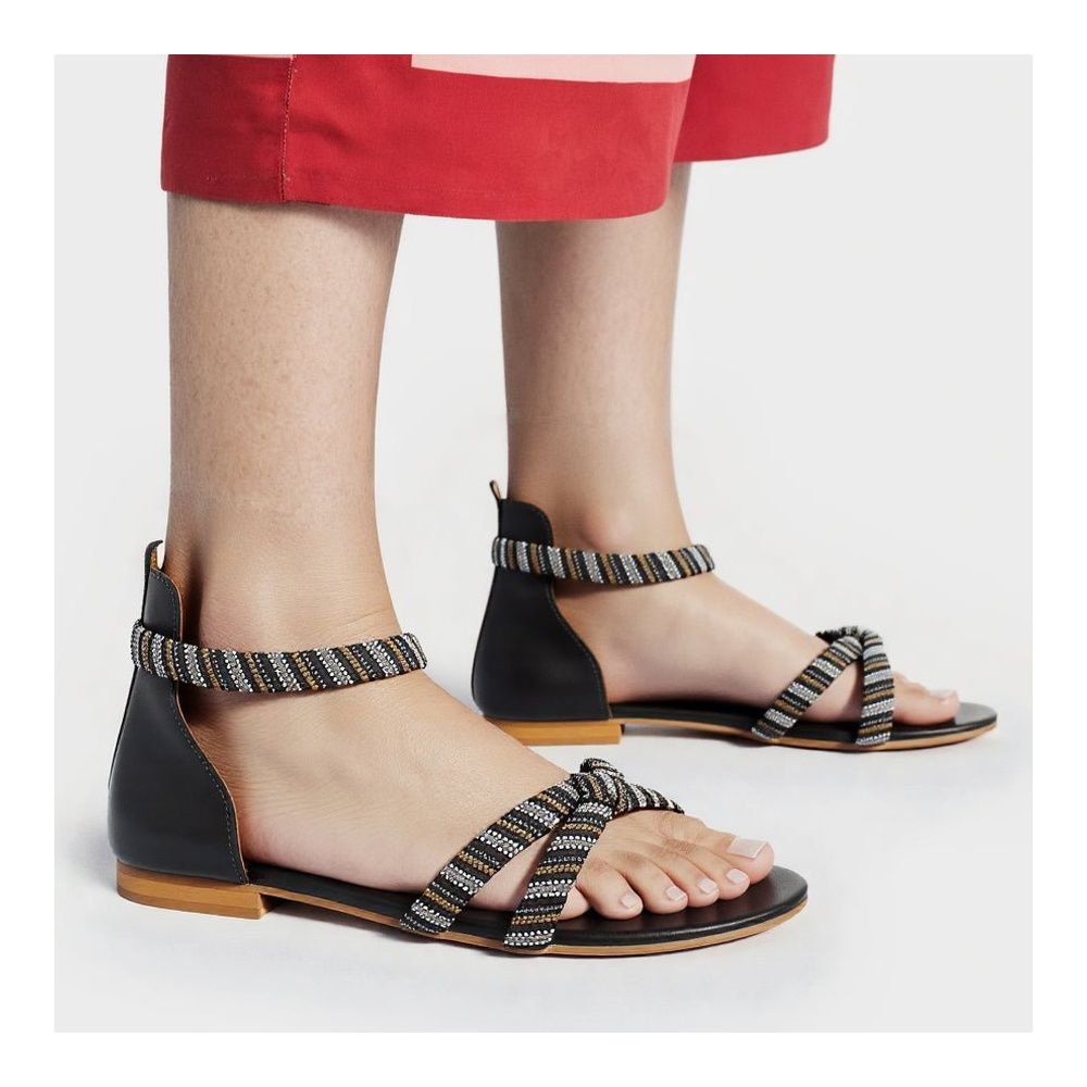 Walkeaze Women Formal Sandals, Black, 40766S