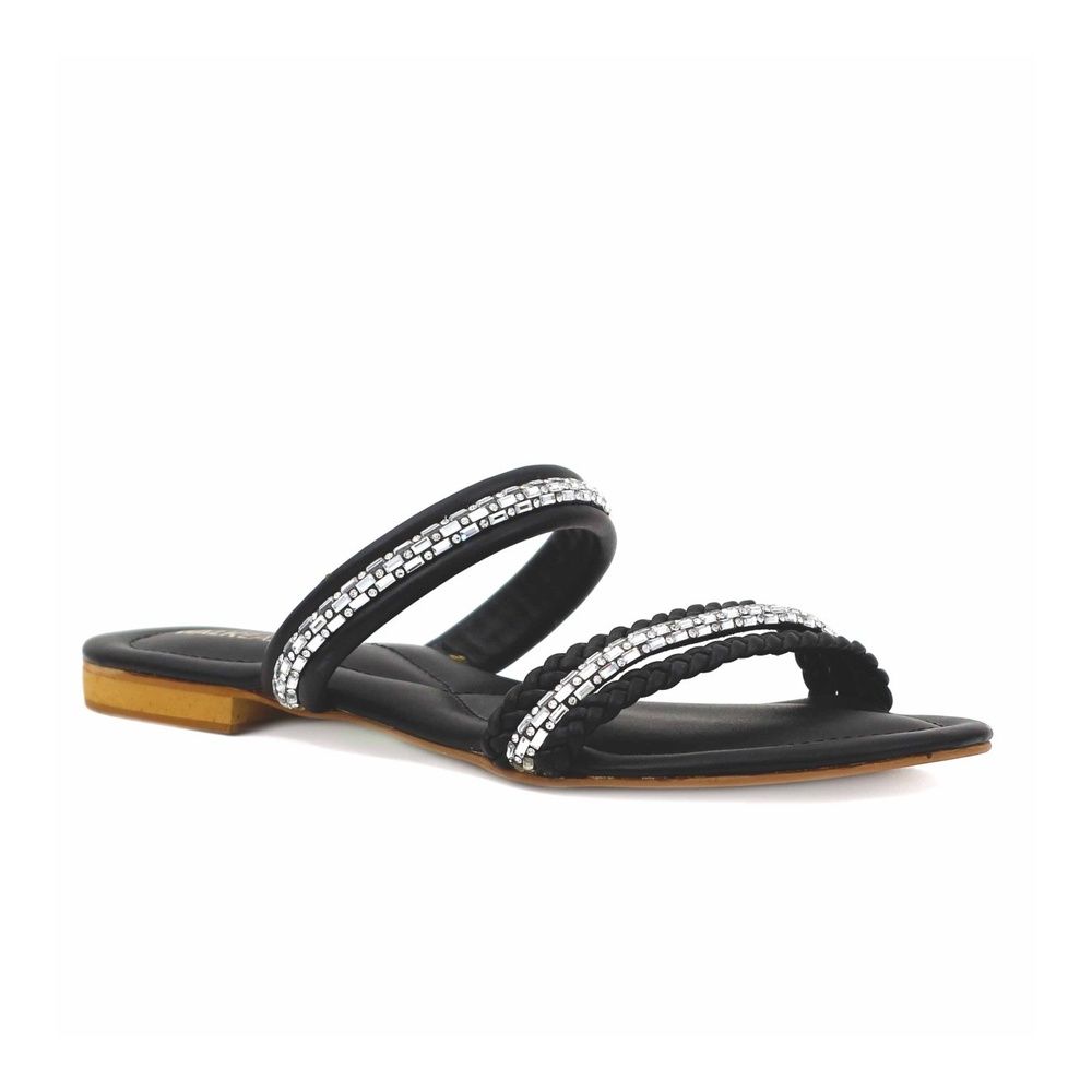 Walkeaze Women Formal Slippers, Black, 40016S
