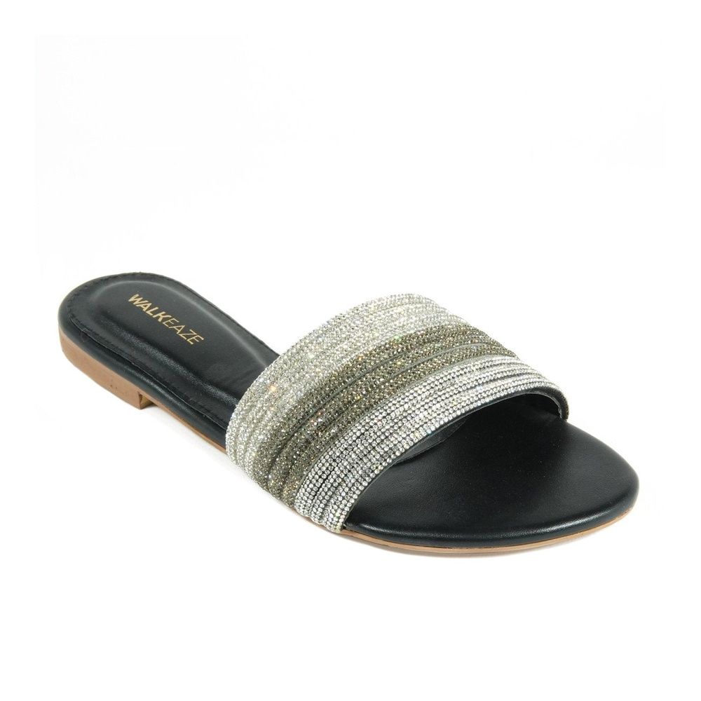 Walkeaze Women Formal Slippers, Black, 40031S