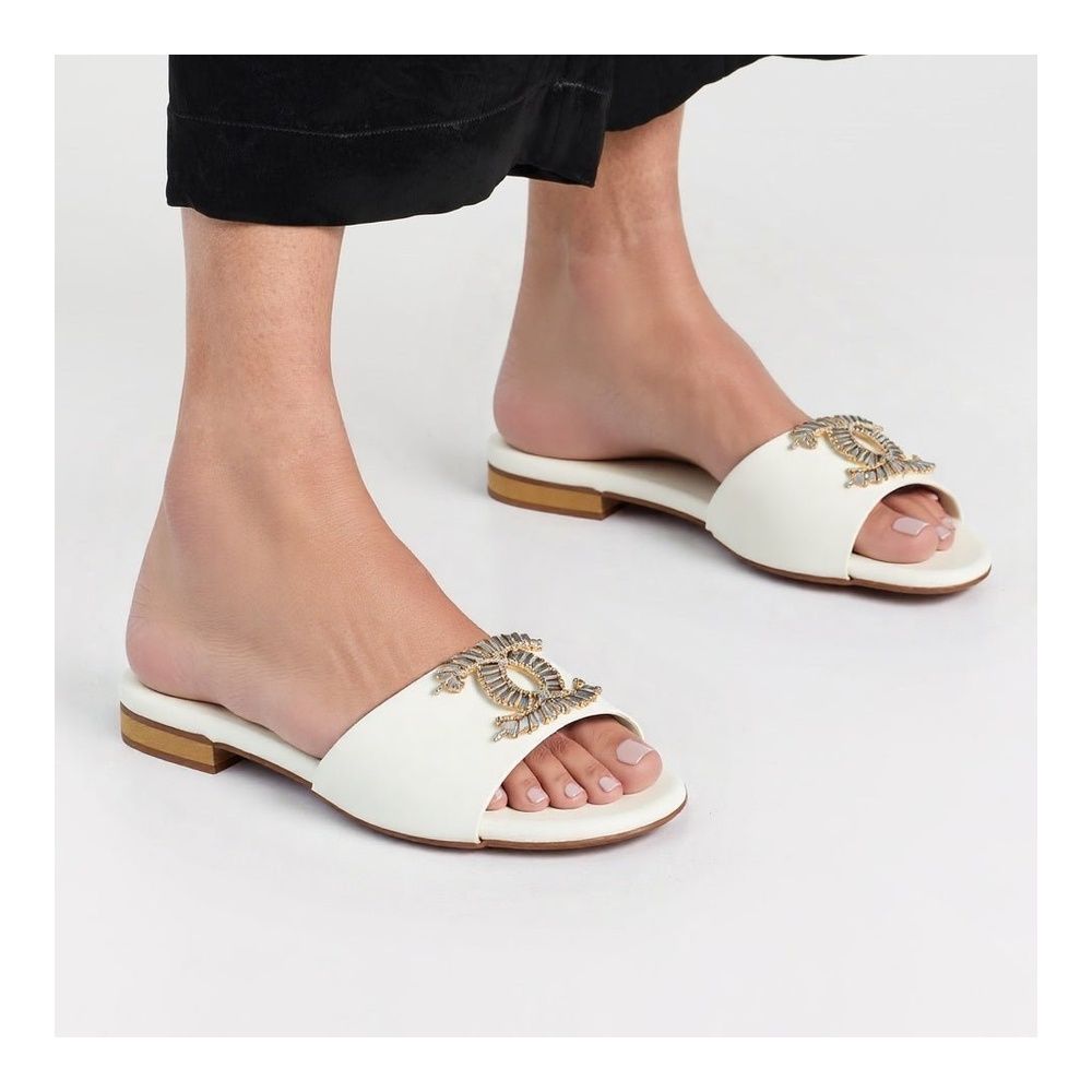 Walkeaze Women Formal Slippers, White, 40066S