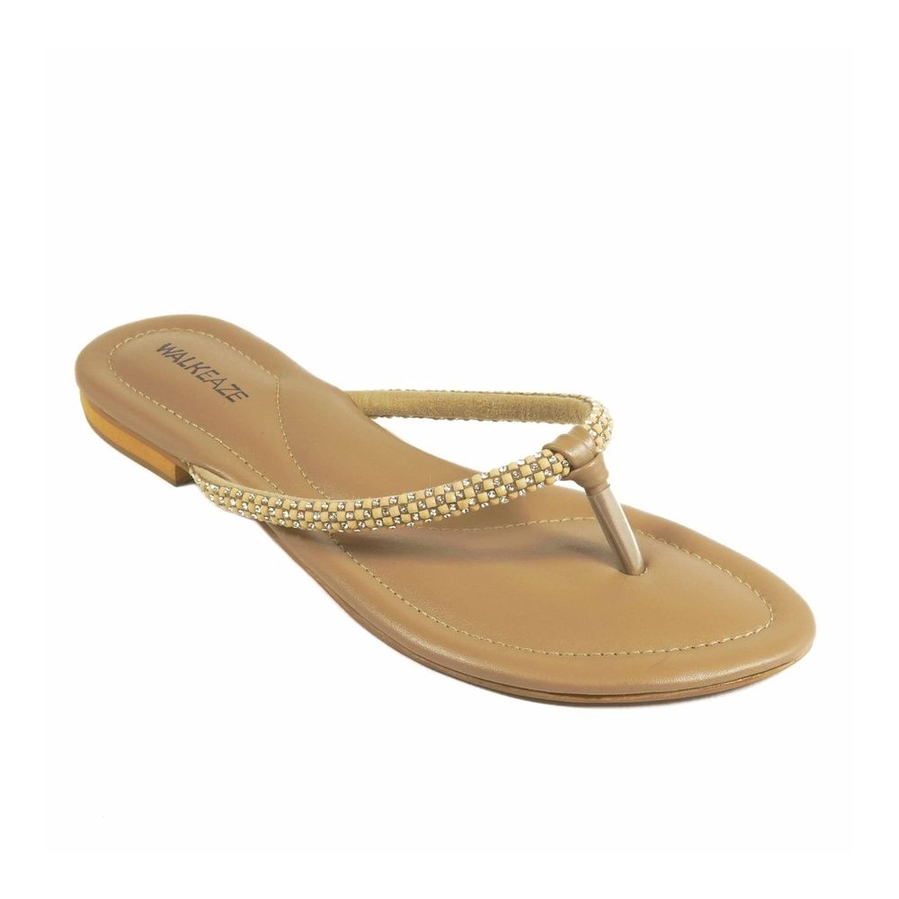 Walkeaze Women Formal Slippers, Fawn, 40098S