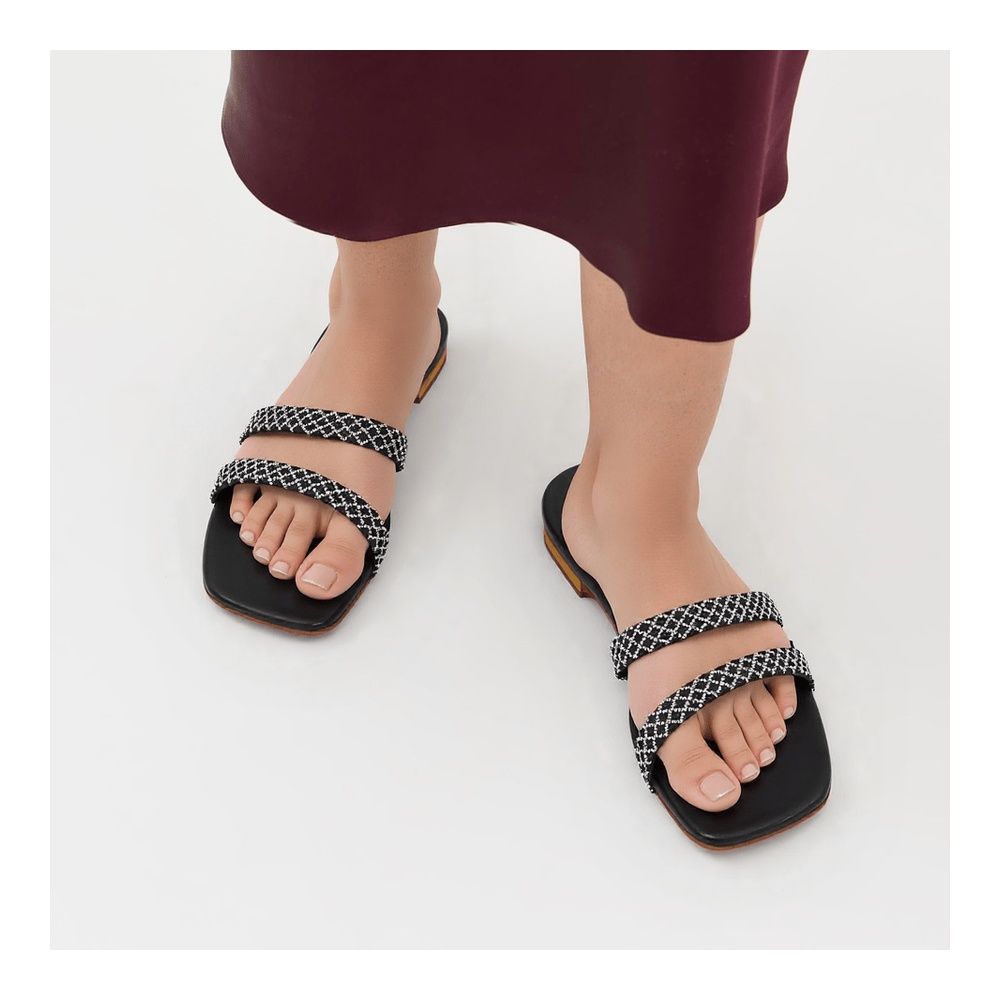 Walkeaze Women Formal Slippers, Black, 40152S