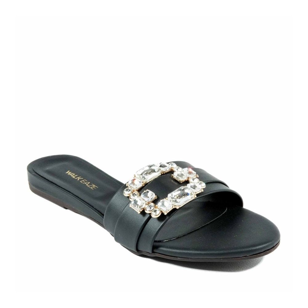 Walkeaze Women Formal Slippers, Black, 40175S