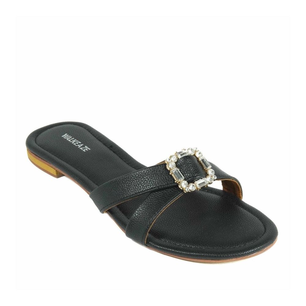 Walkeaze Women Formal Slippers, Black, 40262S